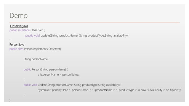 Observer Software Design Pattern | PPTX