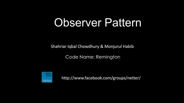 Observer pattern | PPT