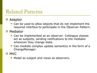 Observer Pattern Khali Young 2006 Aug | PPT