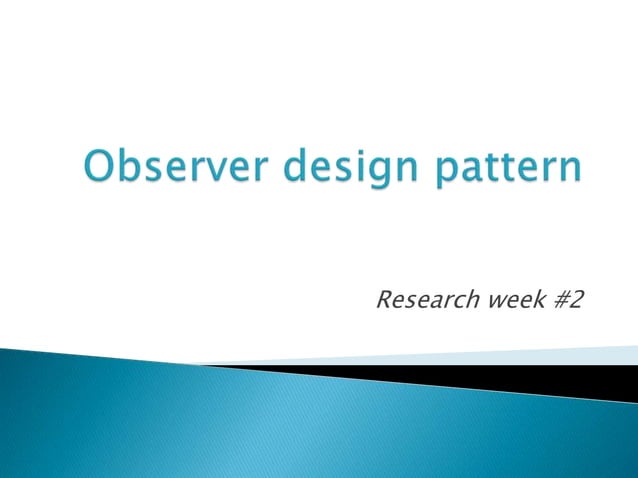 Observer design pattern | PPSX