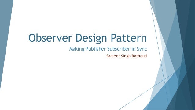 Observer design pattern