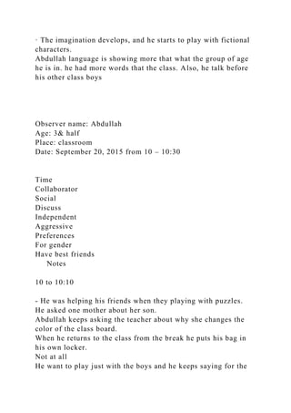 Observer name Abdullah Age 3& half Place at home Date Oc.docx