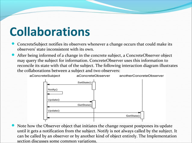 Observer pattern | PPT | Computing | Technology & Computing