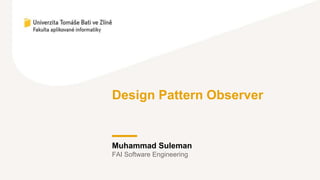 Observer Design Pattern to Observe Something | PPT