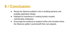 Observer Design Pattern to Observe Something | PPT