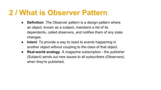 Observer Design Pattern to Observe Something | PPT
