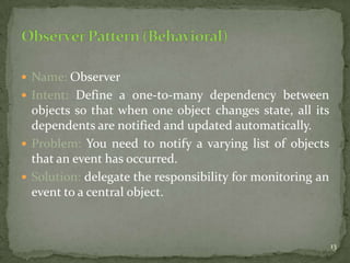 Observer & singleton pattern | PPT