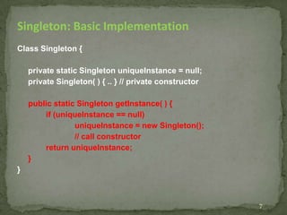 Observer & singleton pattern | PPT