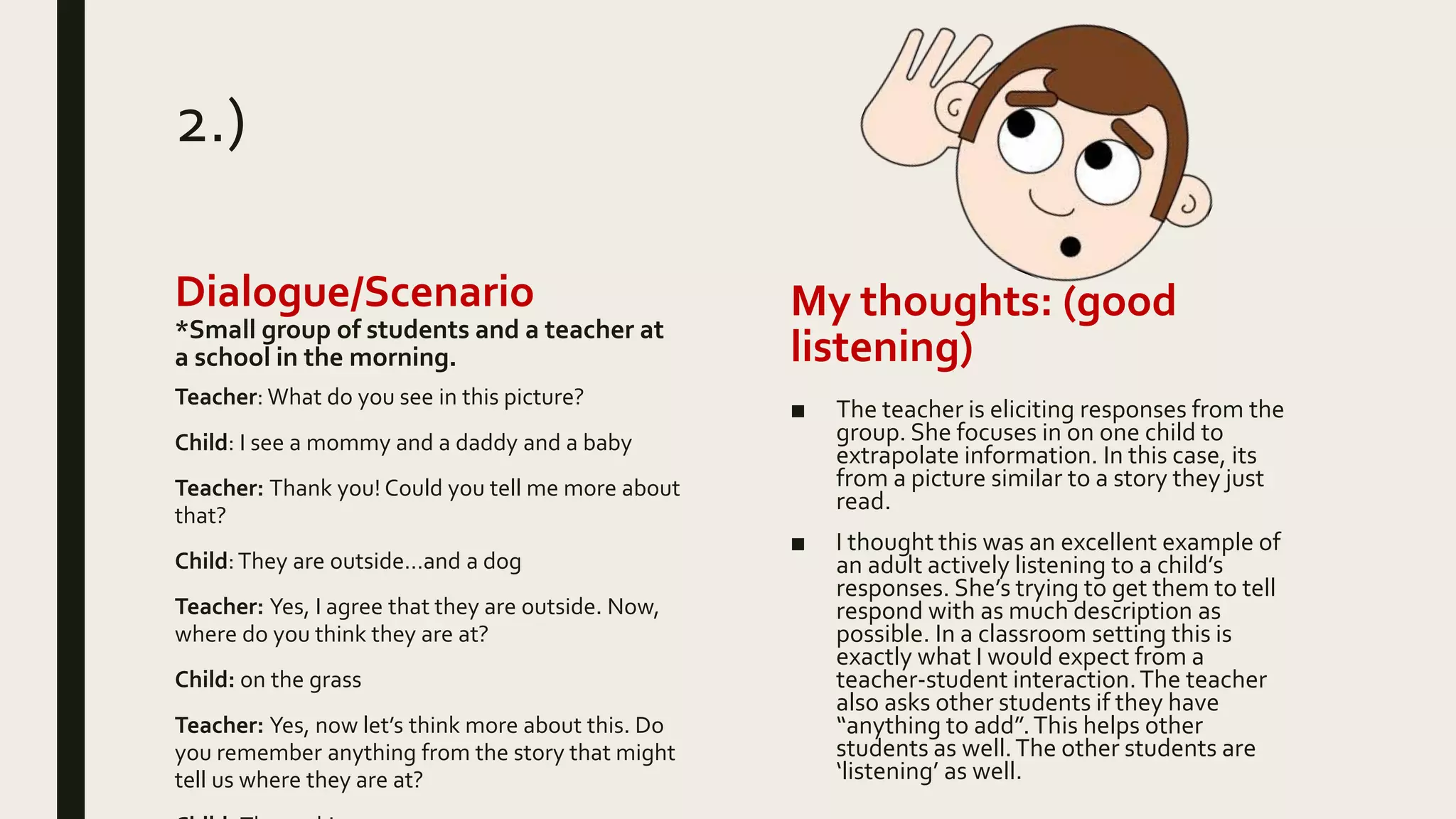 Observing and reflecting listening | PPTX