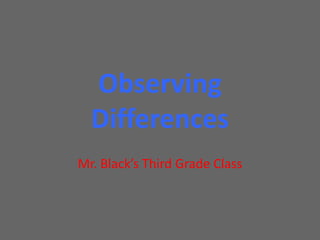 Observing differences | PPTX