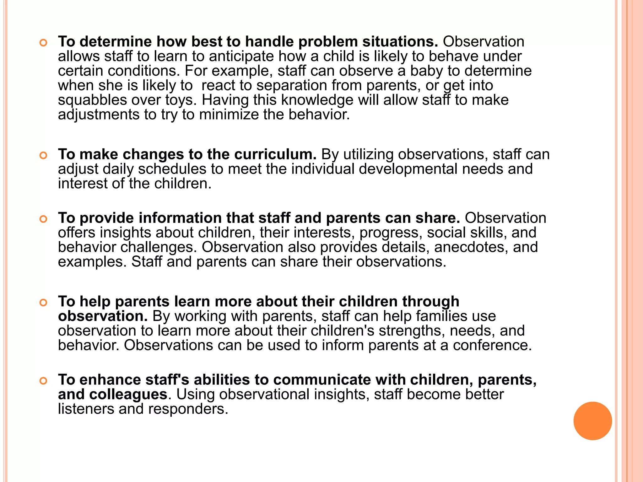 Observing Young Children | PPTX