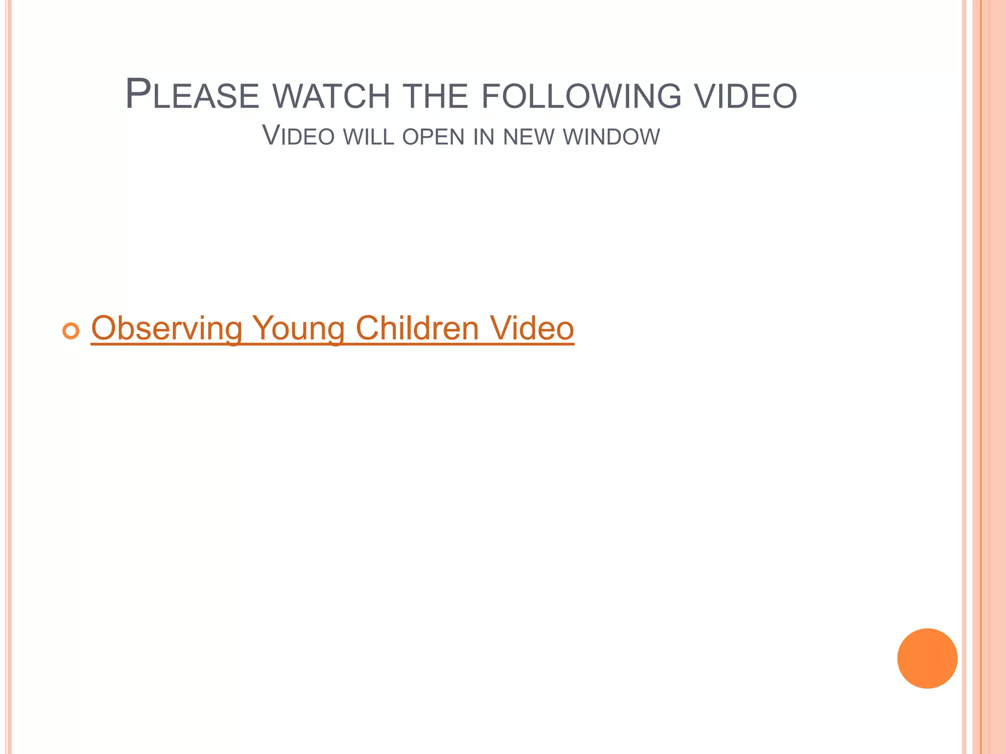 Observing Young Children | PPTX