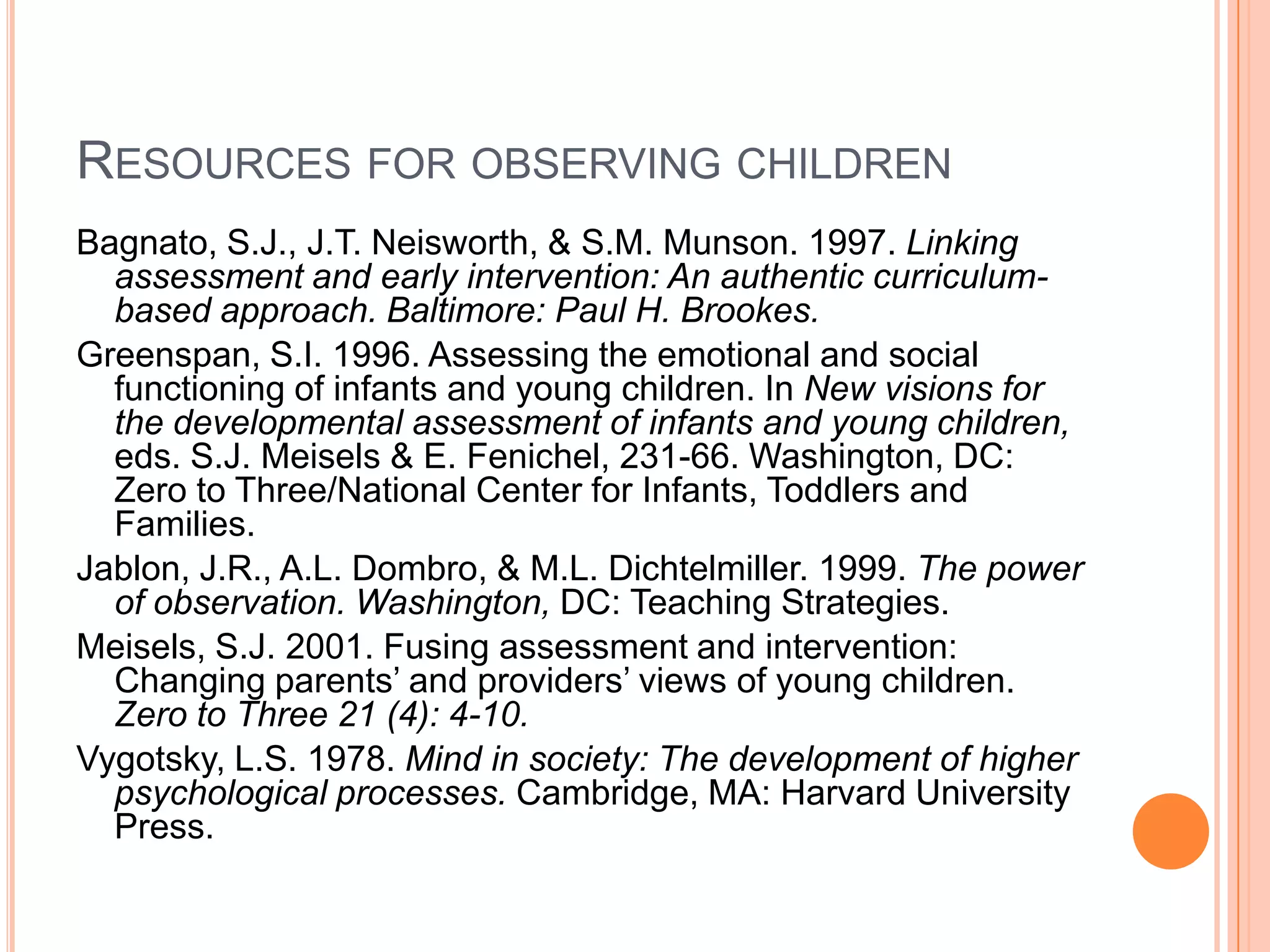 Observing Young Children | PPTX