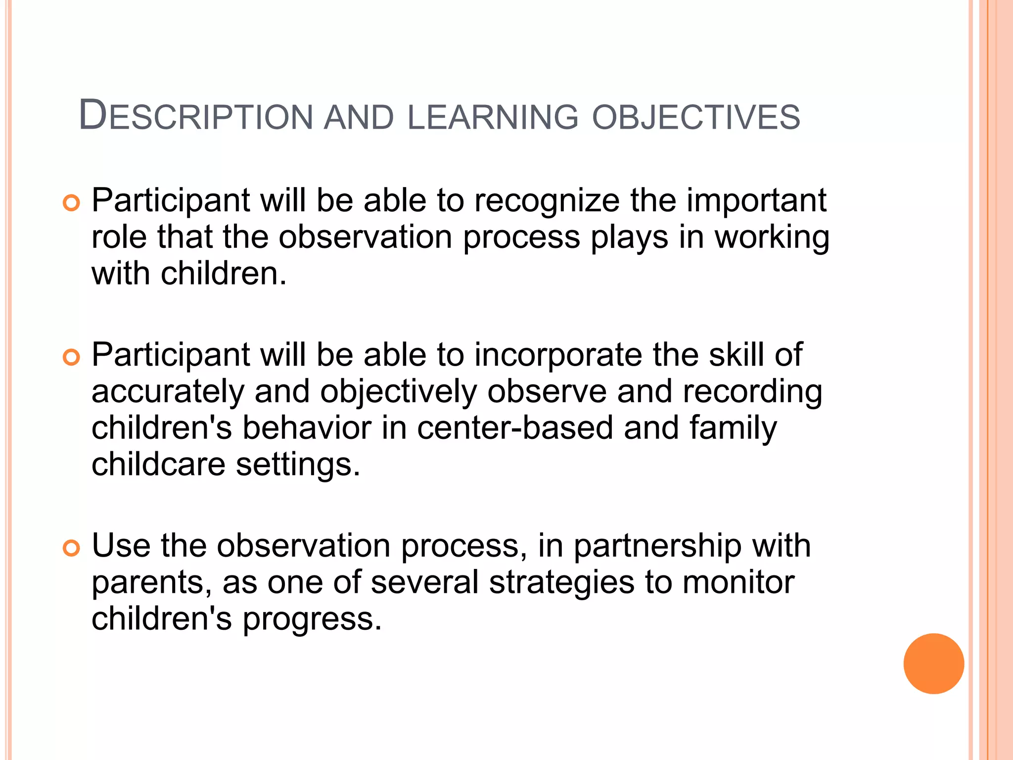 Observing Young Children | PPTX