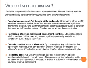 Observing Young Children | PPTX