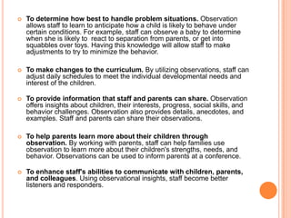 Observing Young Children | PPTX