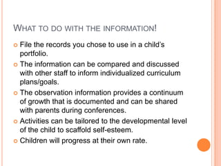 Observing Young Children | PPTX