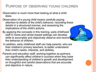 Observing Young Children | PPTX