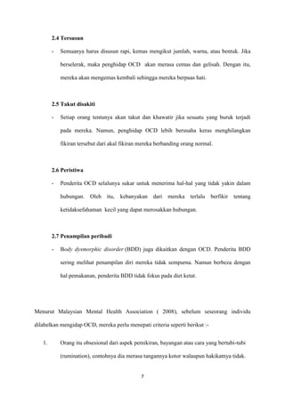 Obsesif kompulsif disorder (ocd) | DOCX