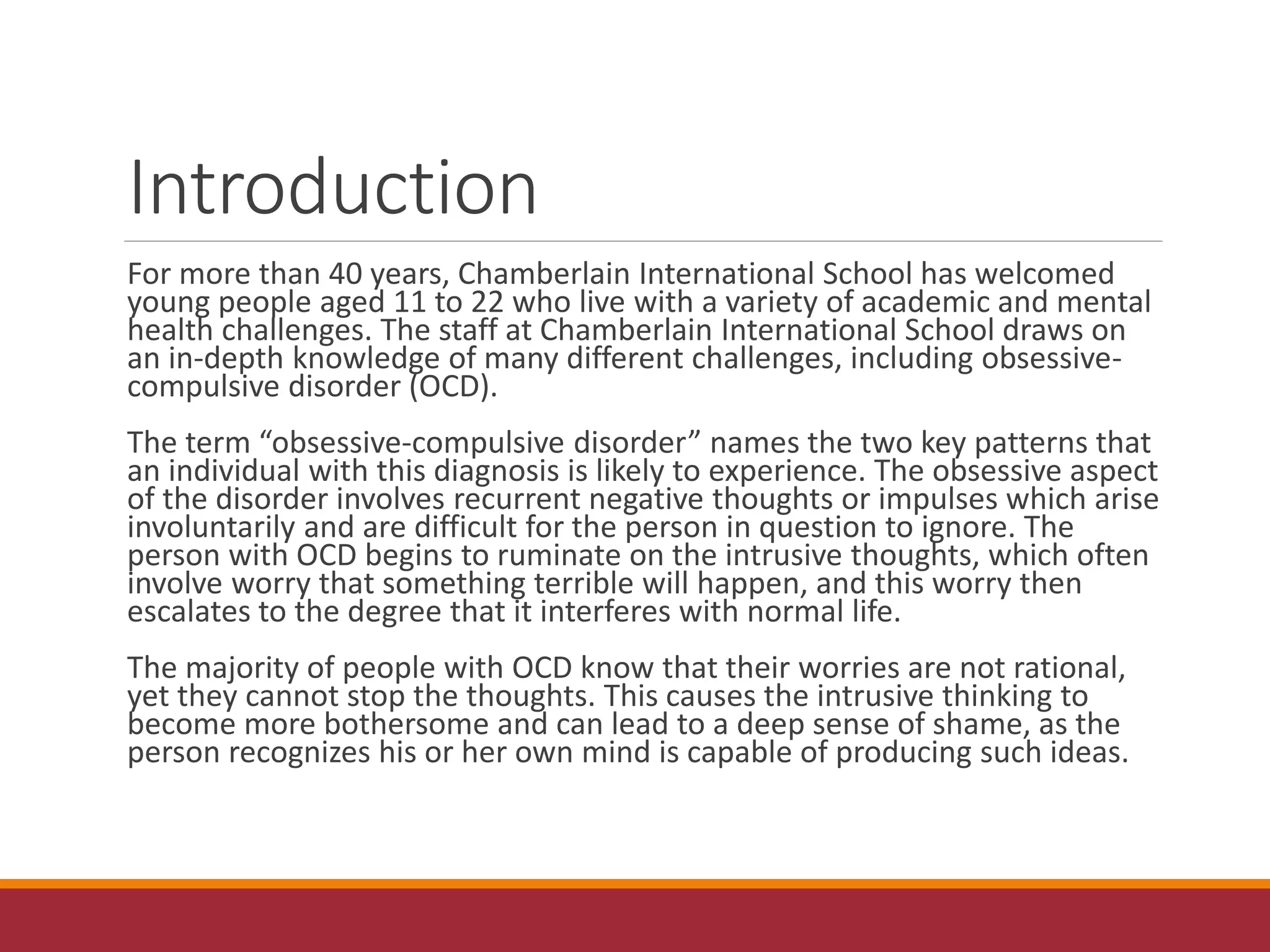 Obsessions and Compulsions in OCD | PPTX