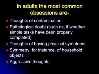 Obsessive compulsive disorder | PPTX
