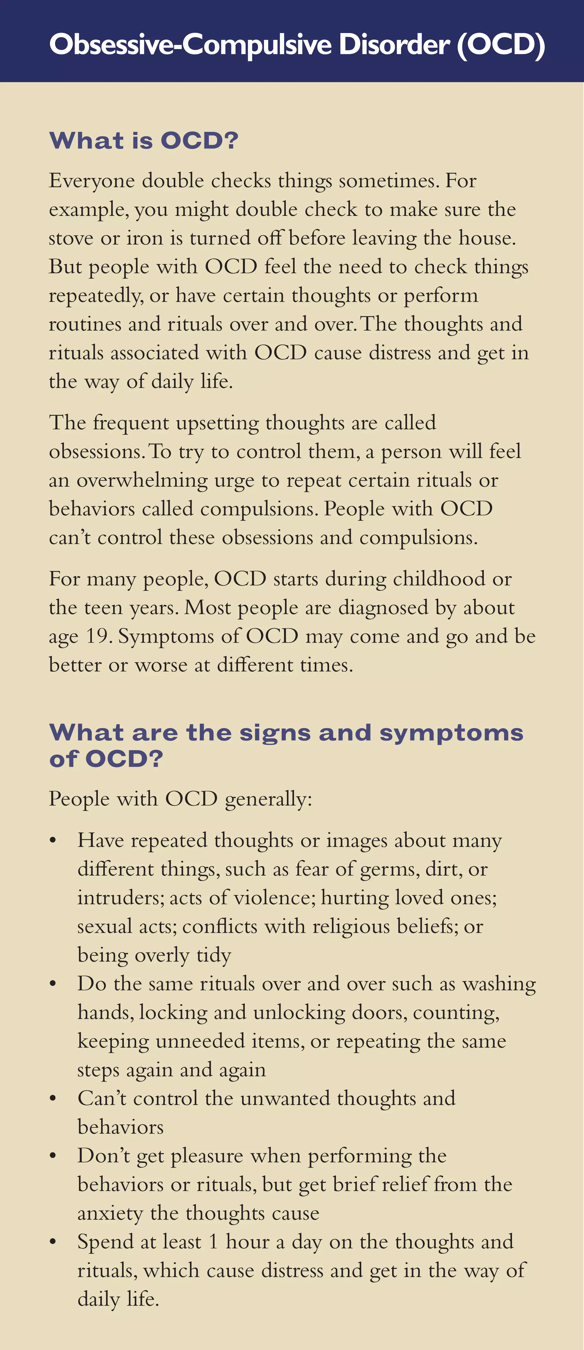 Obsessive compulsive disorder | PDF