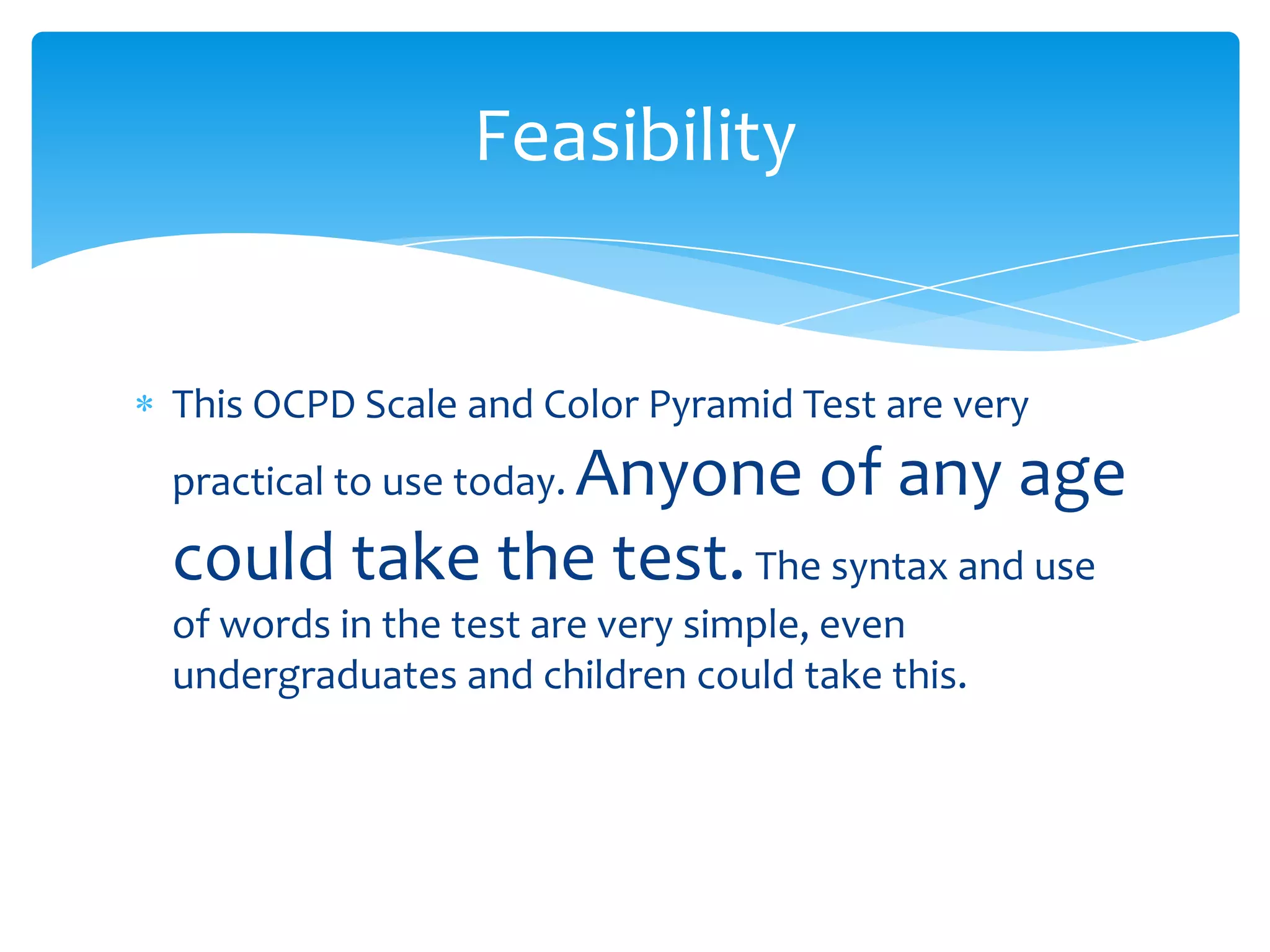 Obsessive compulsive personality scale | PPTX