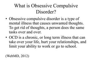 Obsessive compulsive disorder | PPT