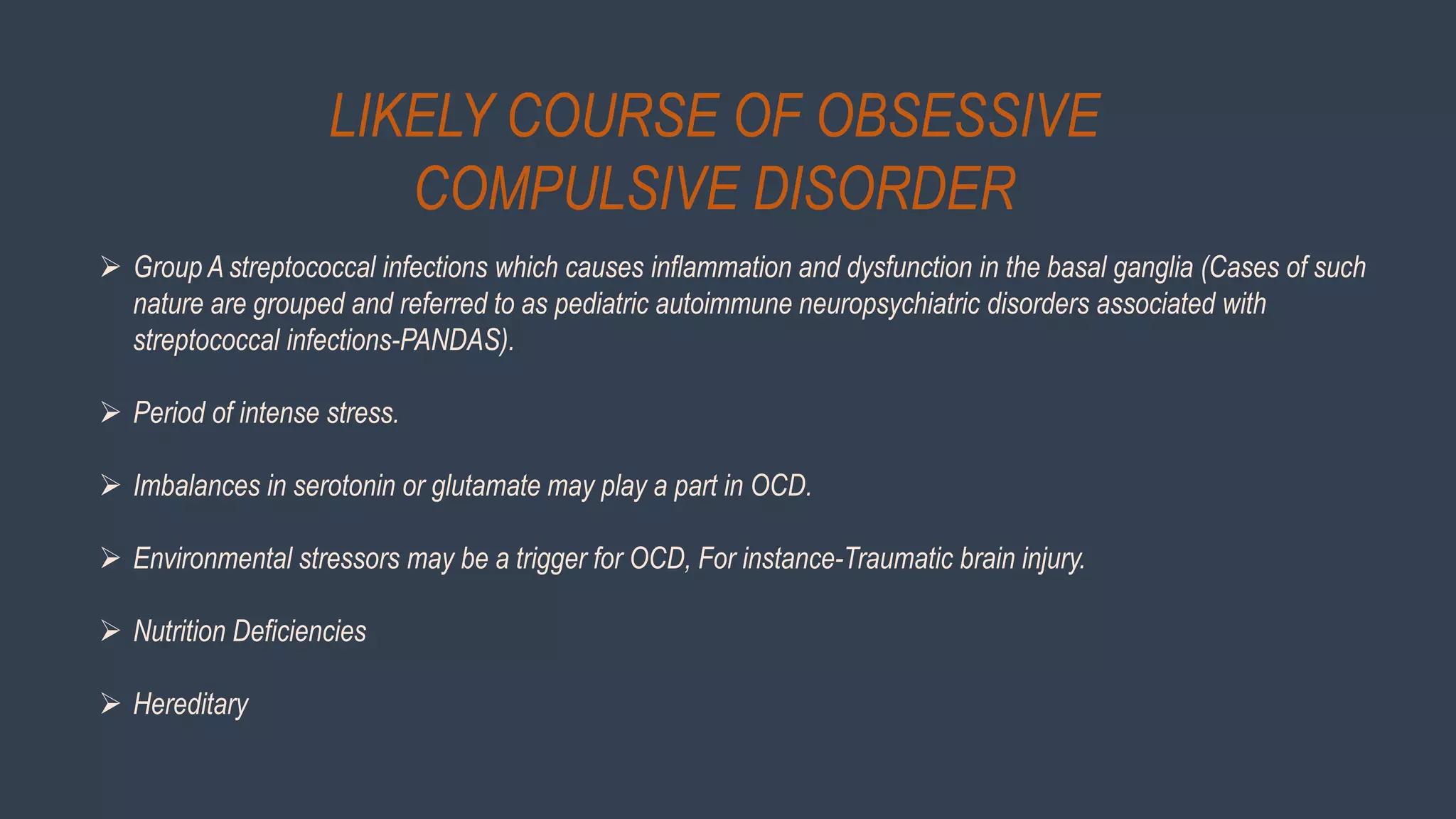 Obsessive compulsive disorder | PPT | Free Download