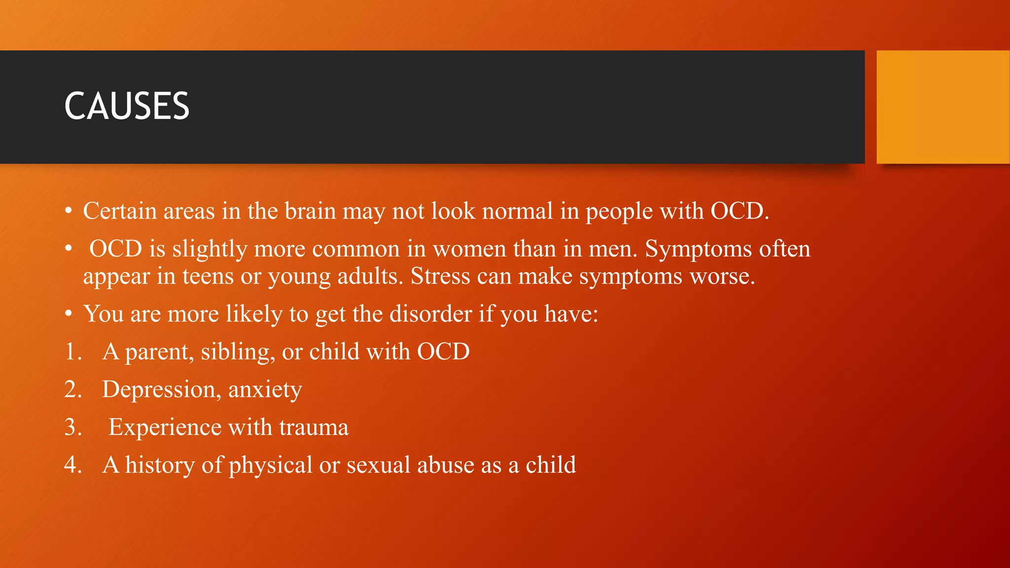 Obsessive compulsive disorder | PPTX