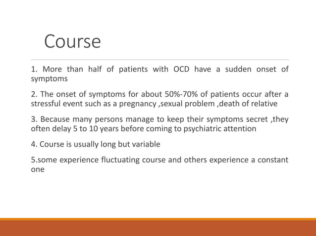 Obsessive Compulsive Disorder | PPTX