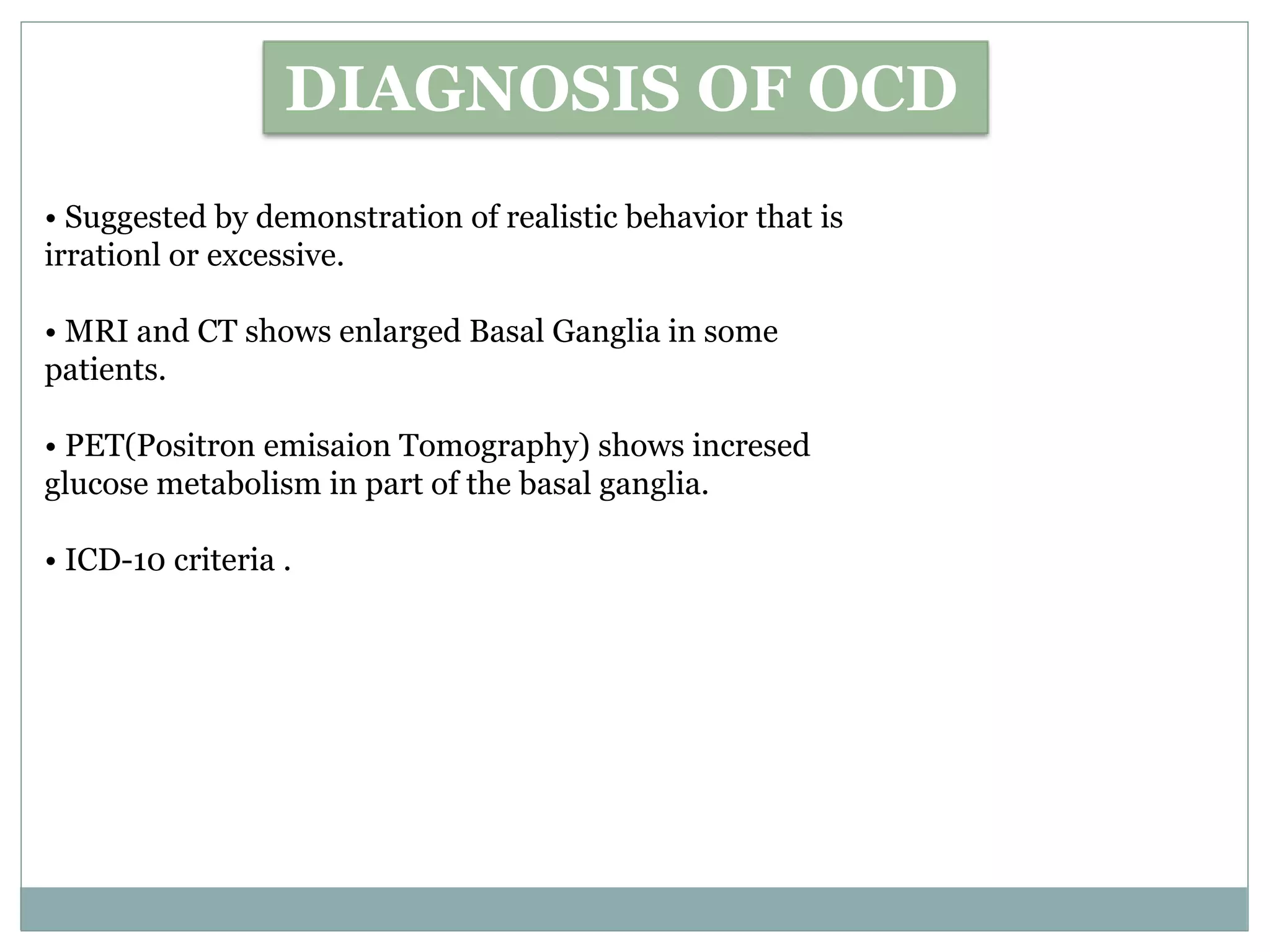Obsessive compulsive disorder | PPTX