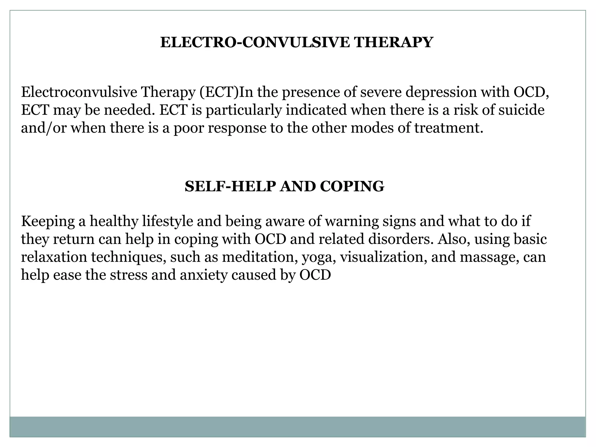 Obsessive compulsive disorder | PPTX