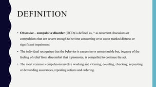 Obsessive compulsive disorder | PPT