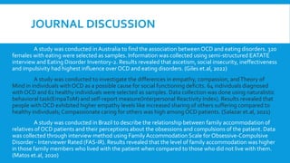 Obsessive Compulsive Disorder | Psychiatric Nursing | Juhin J | PDF