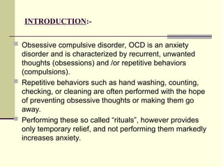 obsessive compulsive disorder and management .ppt