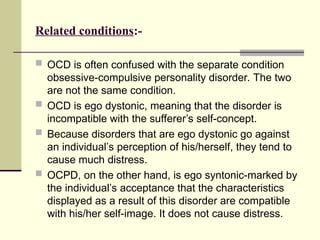 obsessive compulsive disorder and management .ppt