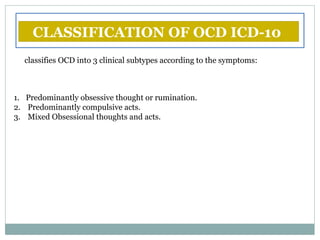 obsessivecompulsivedisorder- OCD presentation | PPTX