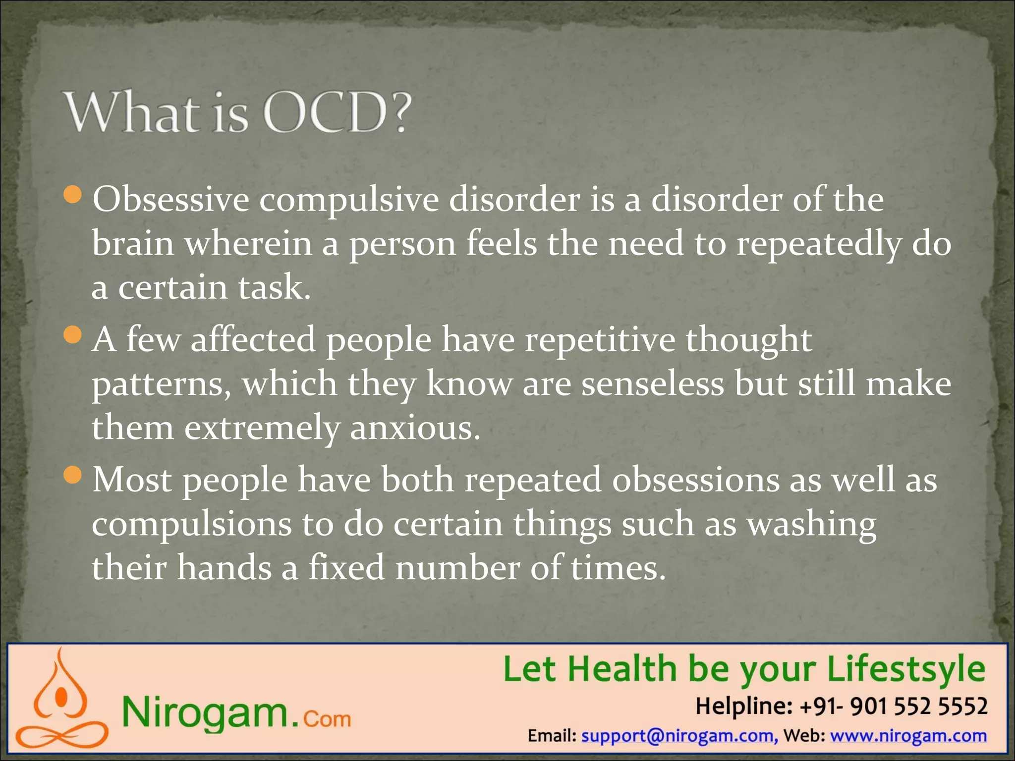 Obsessive–compulsive disorder symptoms and treatment of compulsive ...