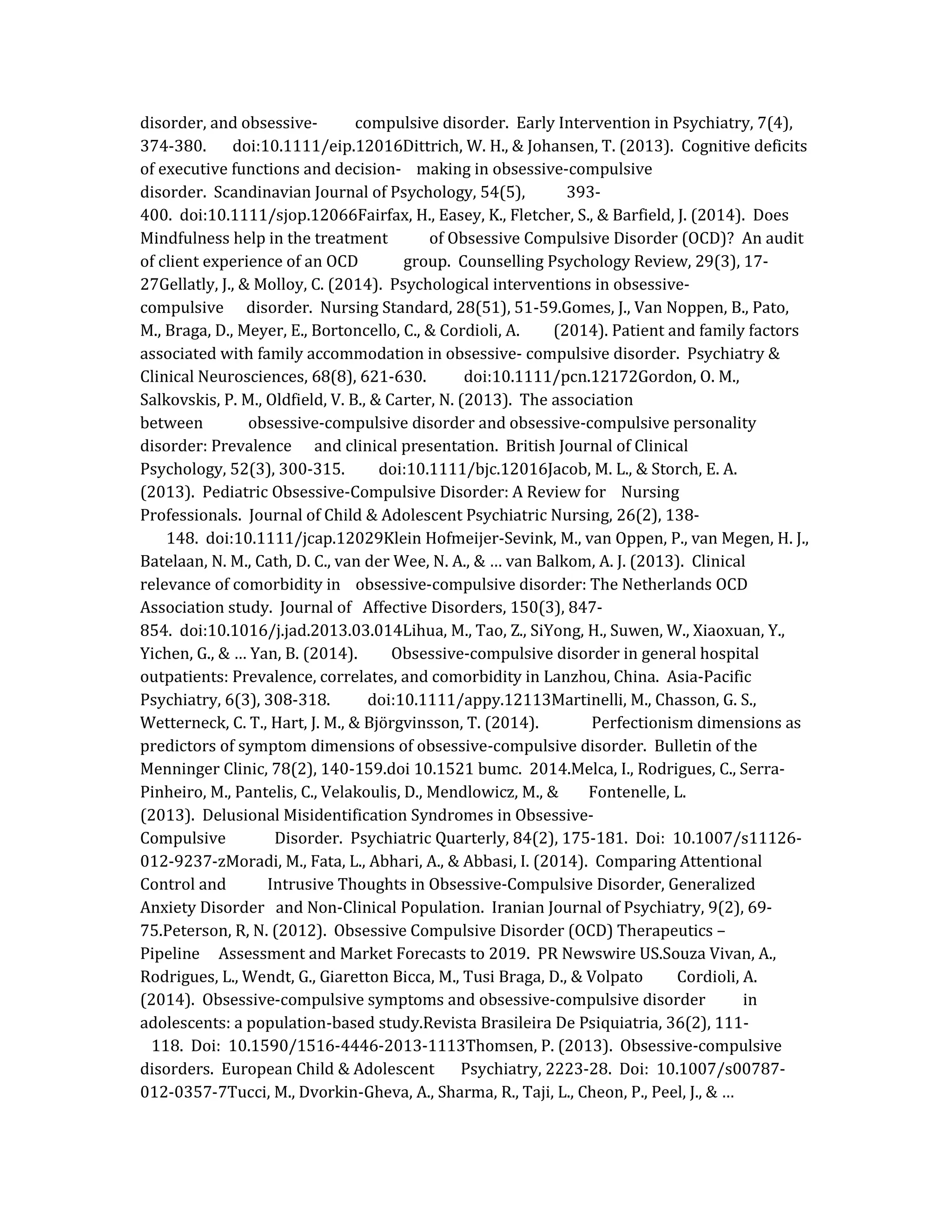 Obsessive Compulsive Disorder in Adults essay example.docx