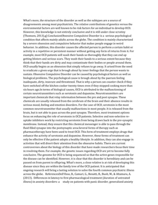 Obsessive Compulsive Disorder in Adults essay example.docx