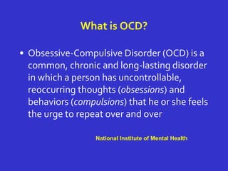 Obsessive Compulsive Disorder presentation | PPTX