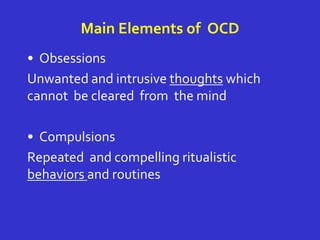 Obsessive compulsive disorder project | PPTX