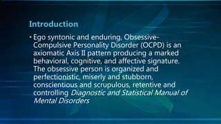 Obsessive compulsive personality disorder | PPTX