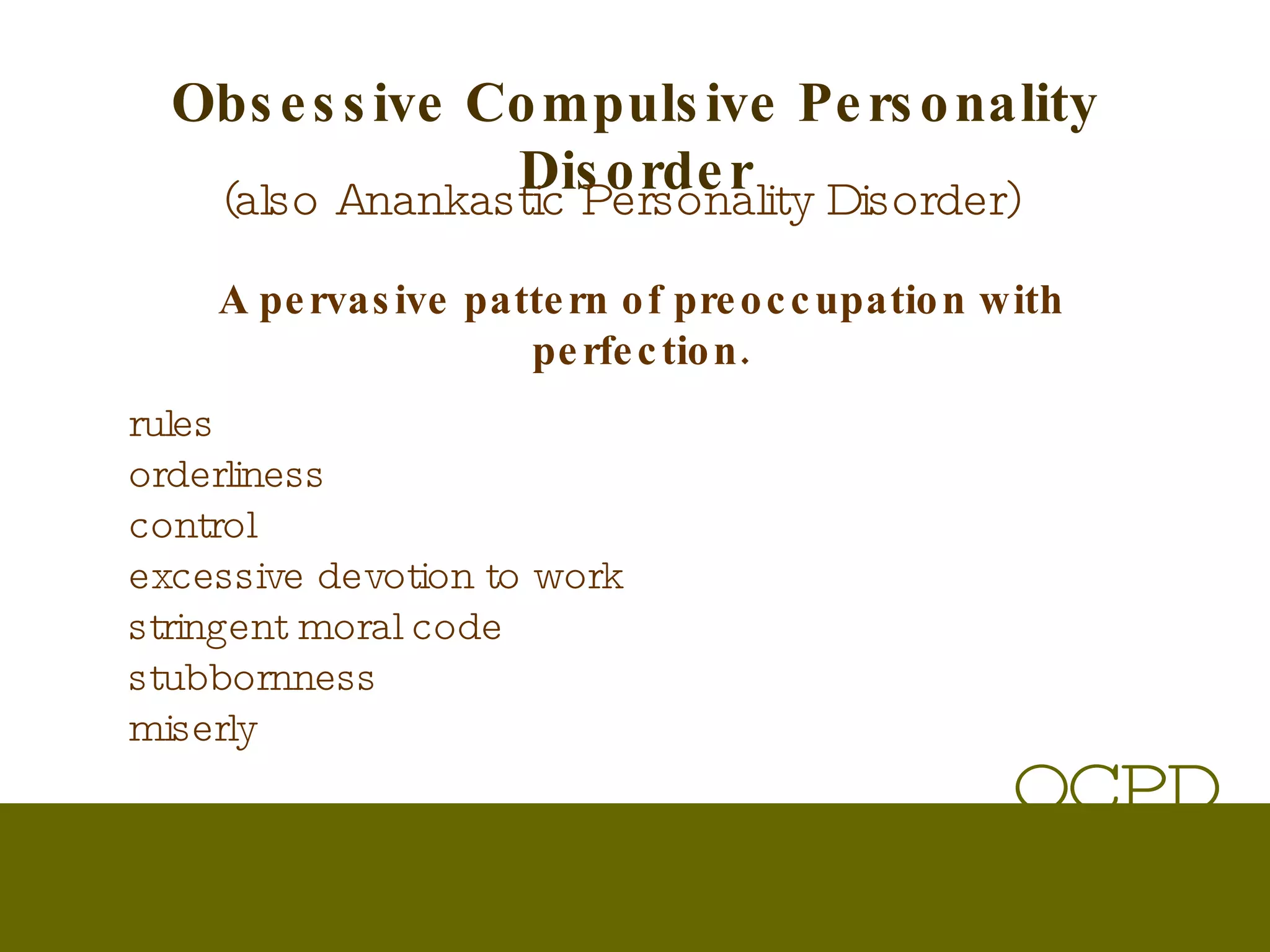 Obsessive State Of Mind | PPT