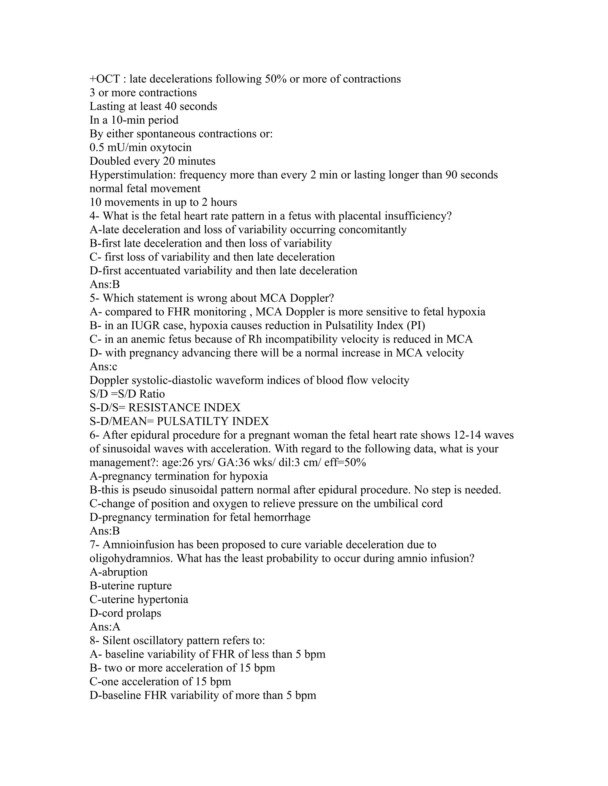 Obs Exam Questions | DOC