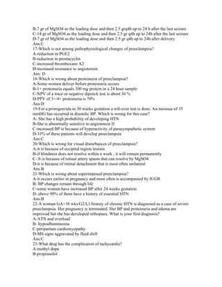 Obs Exam Questions | DOC