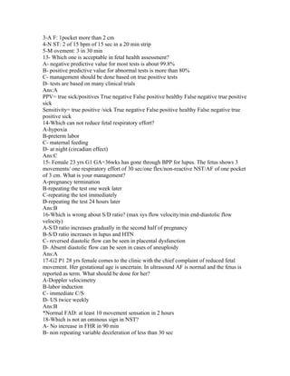 Obs Exam Questions | DOC