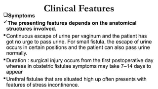 OBS Fistula obstetrics and gynecology ppt | PPTX