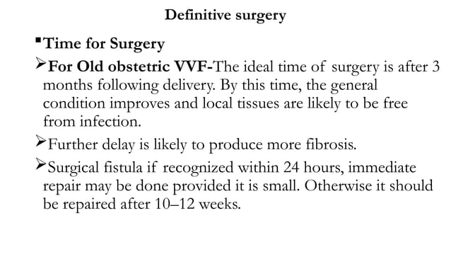 OBS Fistula obstetrics and gynecology ppt | PPTX